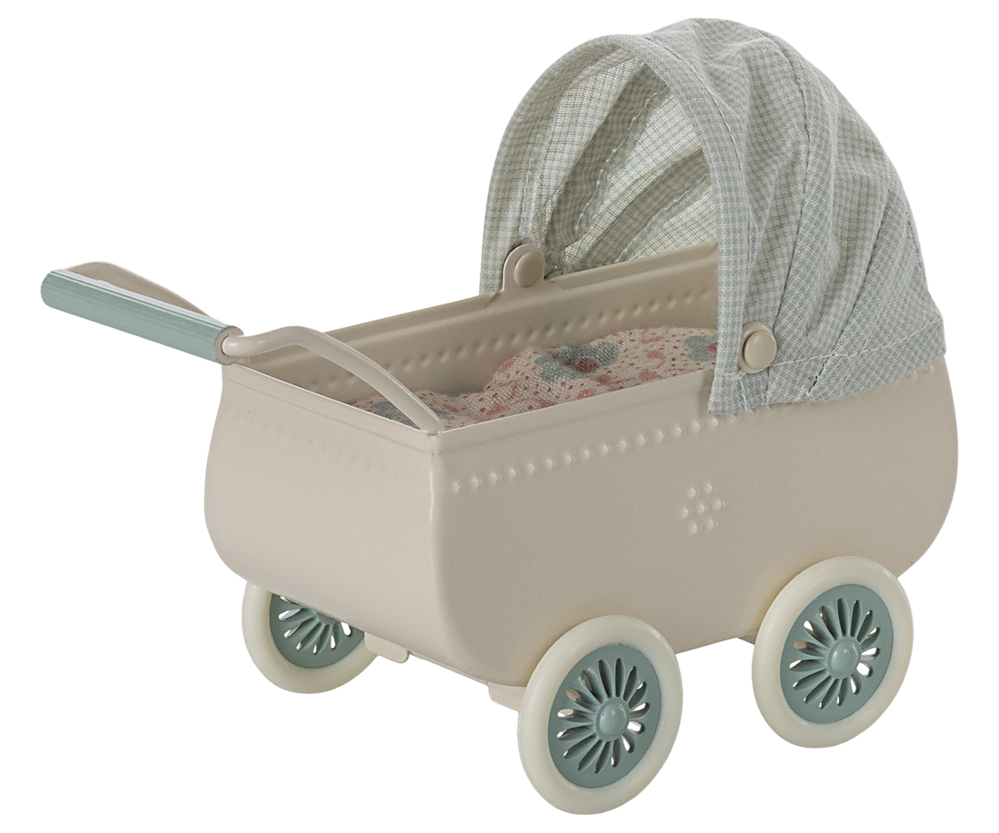 Pram with baby mouse - Mint – Chloe's Closet Malta